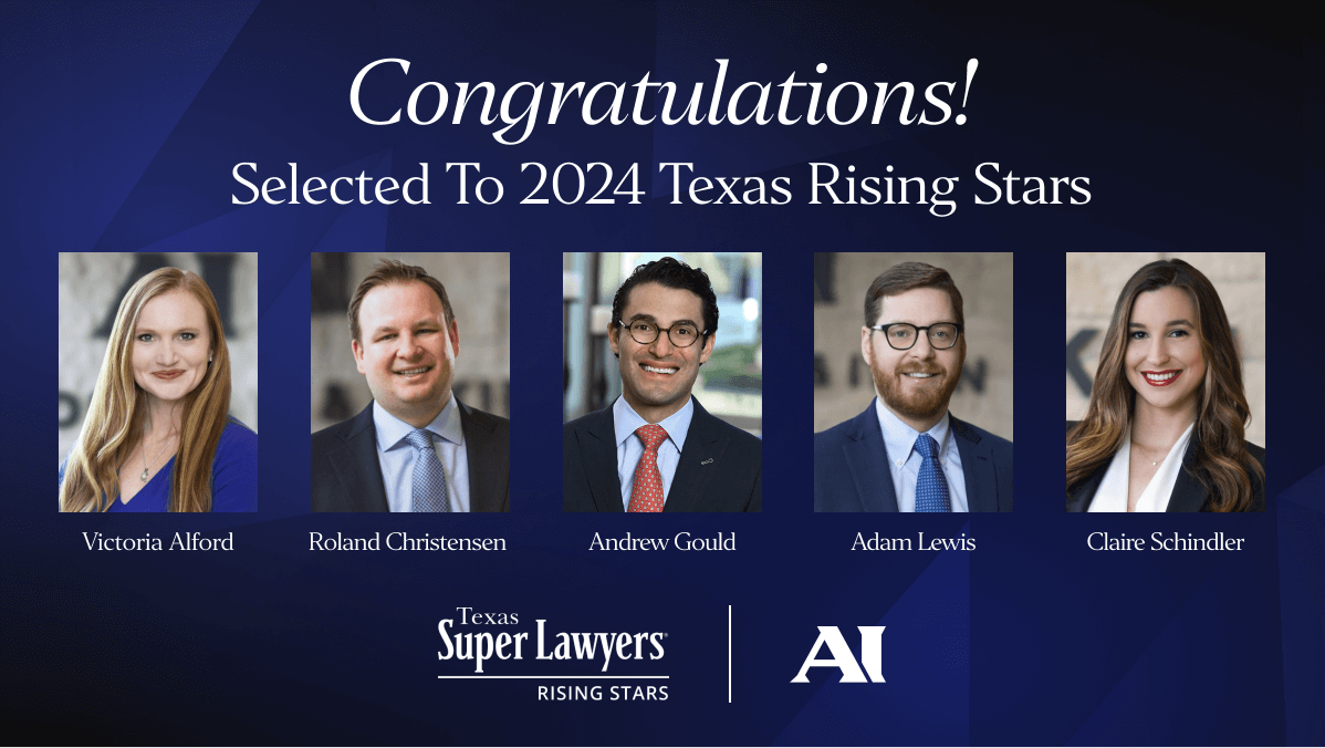 5 AI Attorneys Named to 2024 Texas Rising Stars List